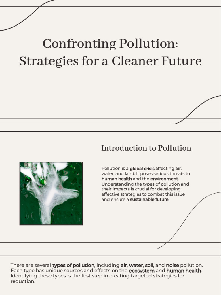 Slidesgo Confronting Pollution Strategies For A Cleaner Future ...