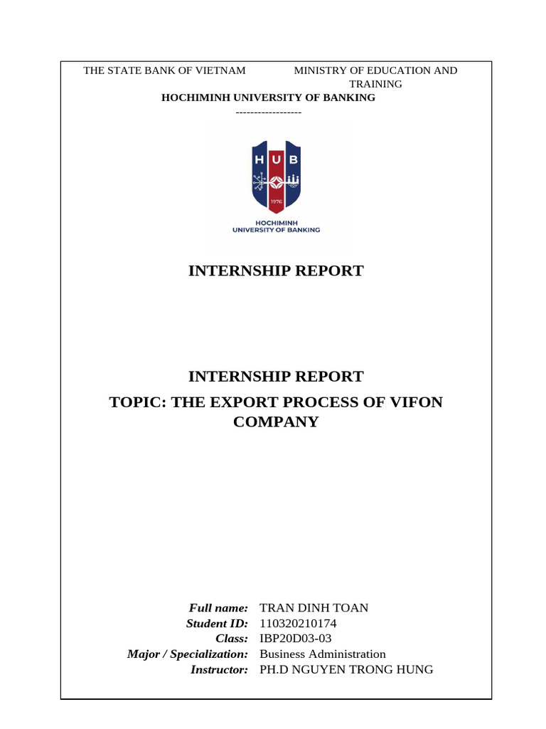 2023-Isb-International - Internship Report Guideline | PDF | Warehouse ...