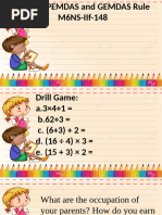 MATH Quiz (GEMDAS RULE) | PDF | Multiplication | Mathematics