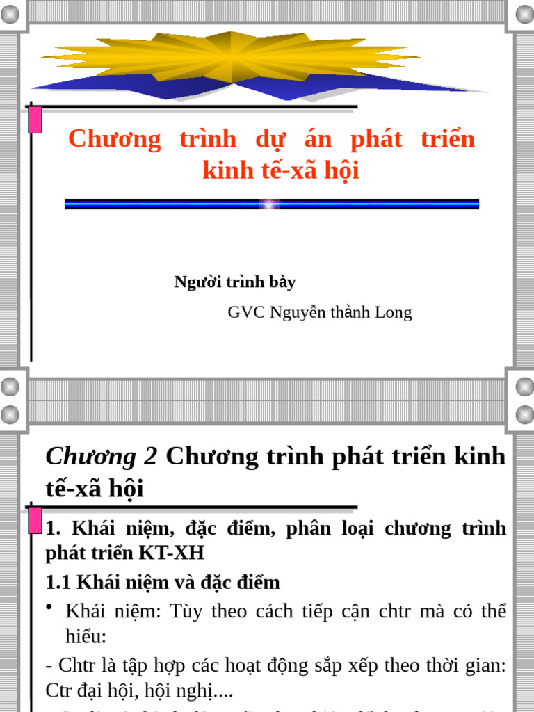 slide bài giang chương 2 Chương trinh phát triển KT-XH | PDF