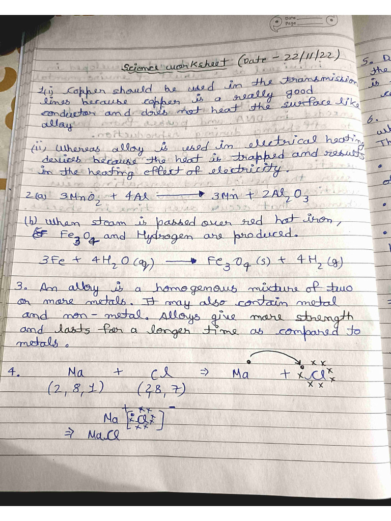 HW Sheet Science | PDF