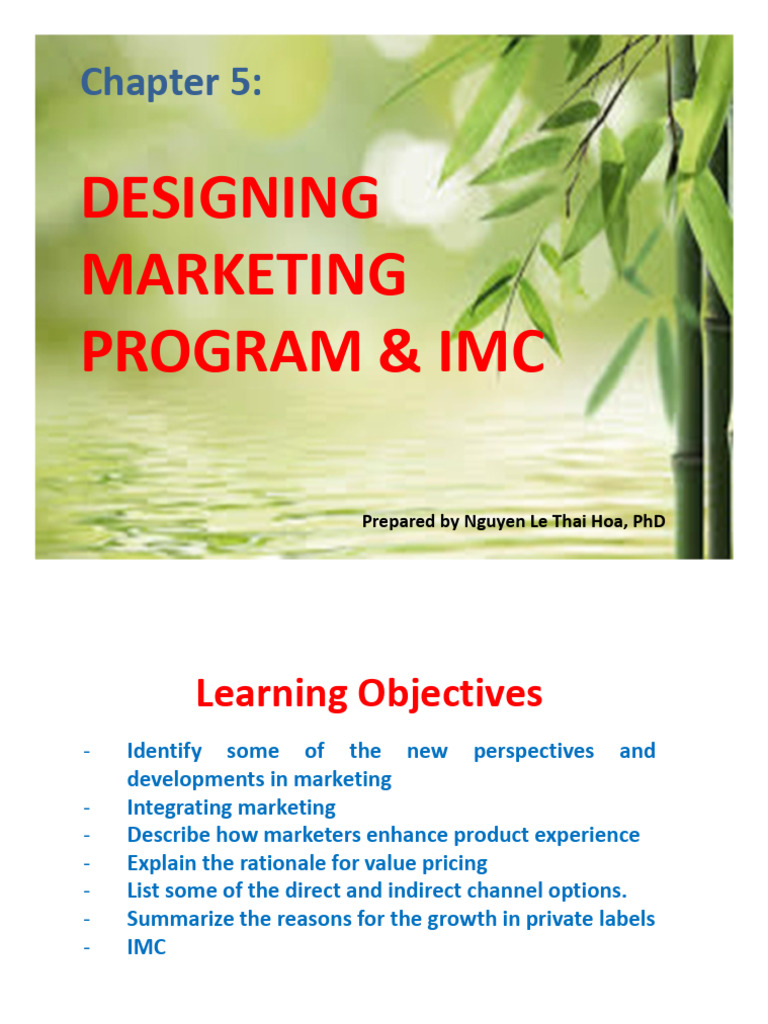BRAND - Chapter 5 - Designing Marketing Program - IMC (Student Version ...