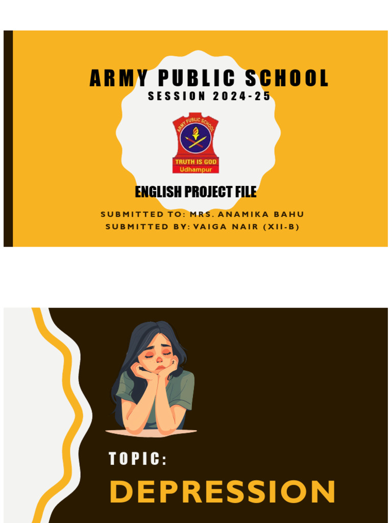 Vaiga English Prac Ppt-3 | PDF | Major Depressive Disorder | Mood Disorders