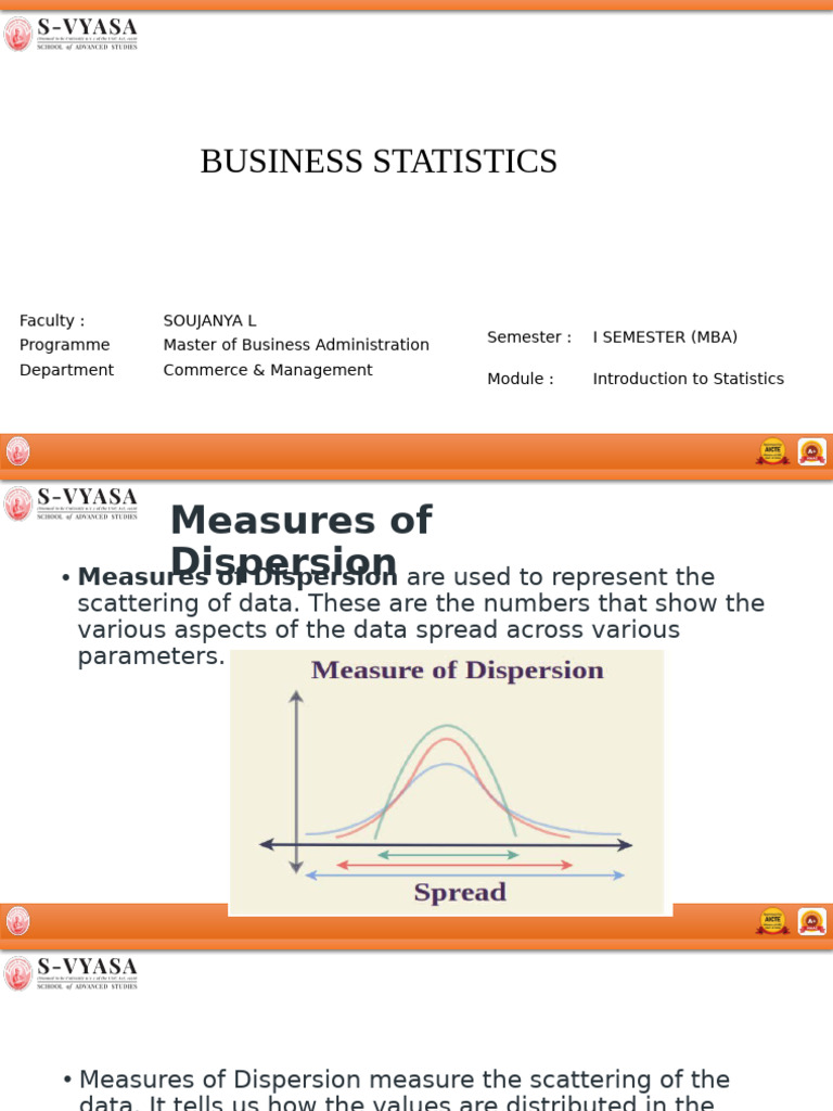 Understanding Measures of Dispersion in Statistics | PDF | Standard ...