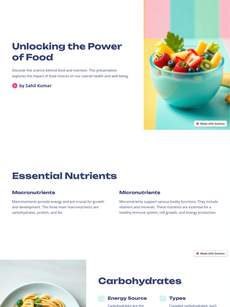 The Science of Food and Nutrition | PDF | Nutrients | Healthy Diet