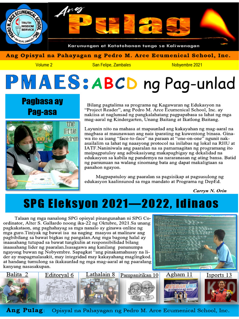 PMAES Newspaper (Filipino) | PDF