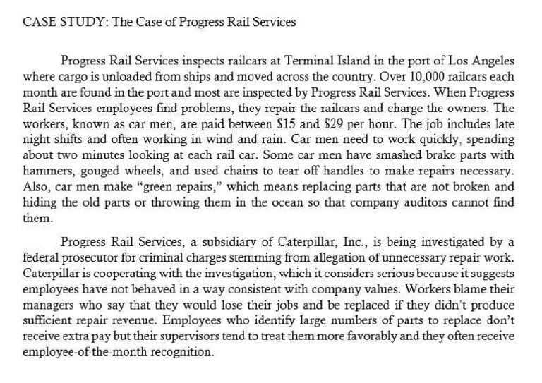 Progress Rail Services Case | PDF