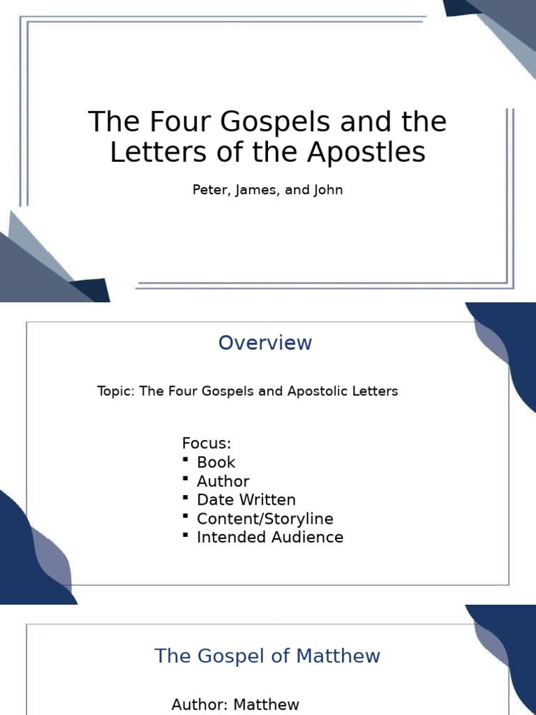 The Four Gospels and The Letters of The Apostles | PDF