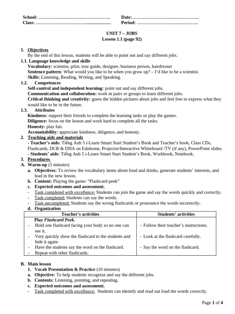 Unit 7 - Lesson 1.1 - Page 92 | PDF | Cognitive Science | Human ...