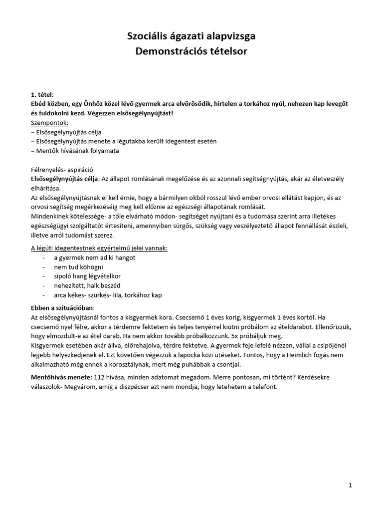 Szóbeli Ágazati alap | PDF