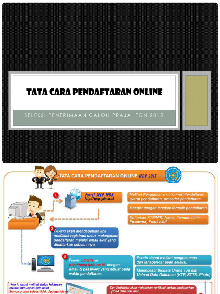 Panduan Pendaftaran Online | PDF