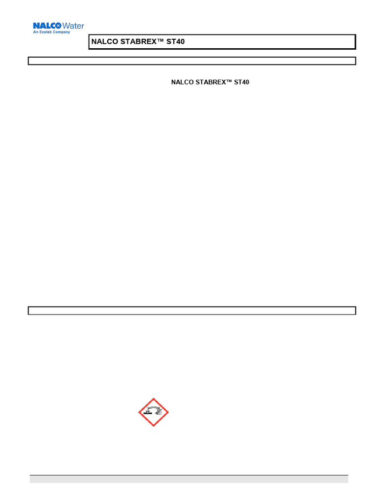 ST40 SDS | PDF | Poison | Sodium Hydroxide