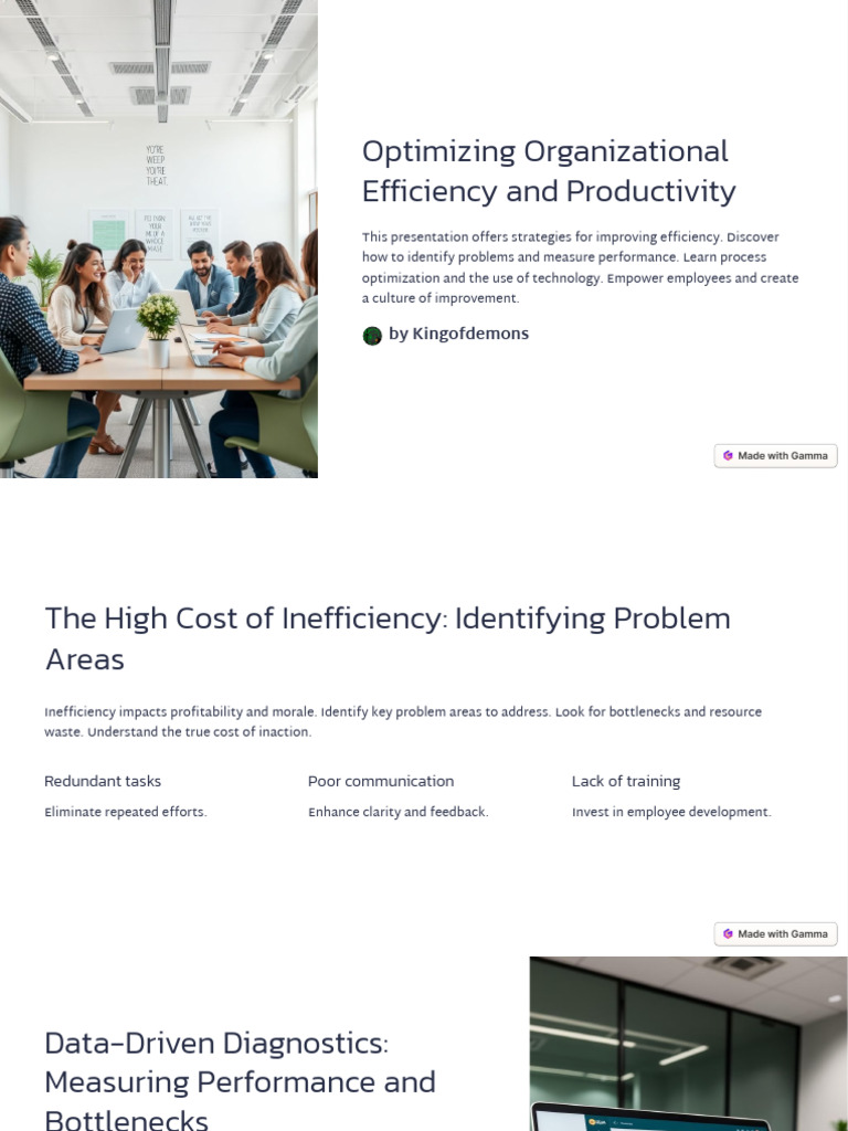 Optimizing Organizational Efficiency and Productivity | PDF ...