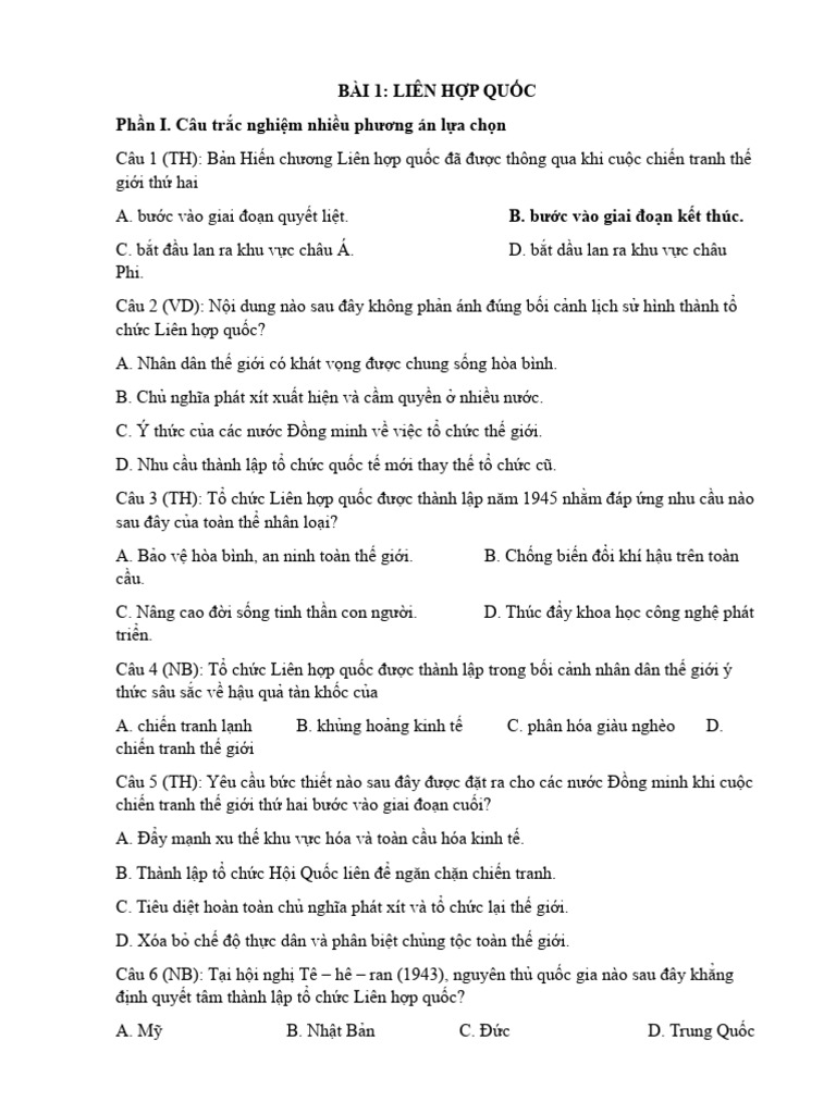 [ND12] Sử GK1 | PDF