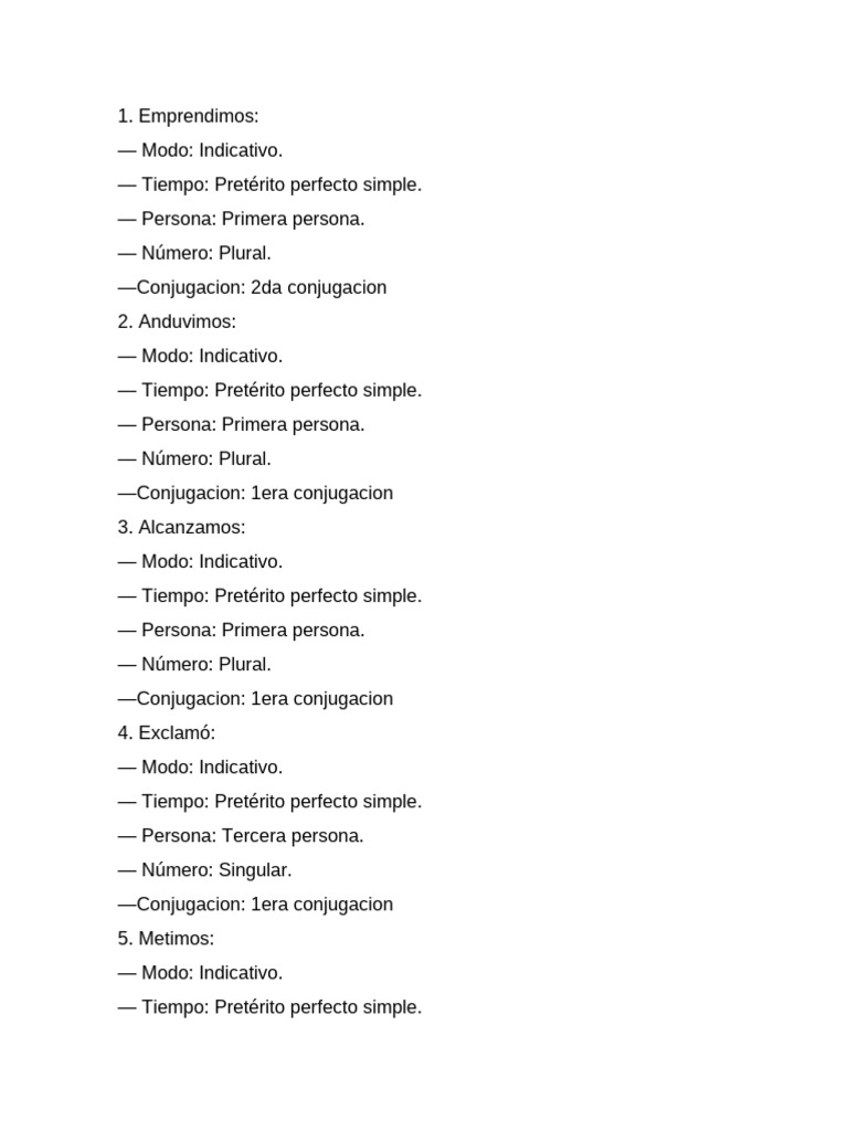 Lengua Verbos | PDF