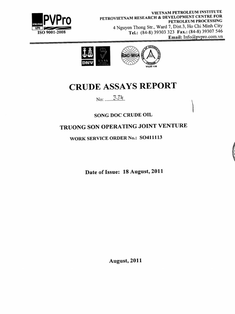 Crude Oil Assay | PDF
