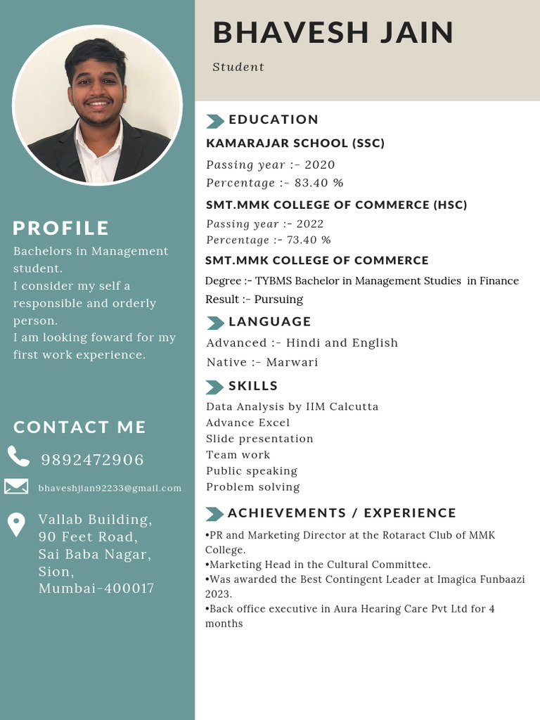 Bhavesh Jain New CV | PDF