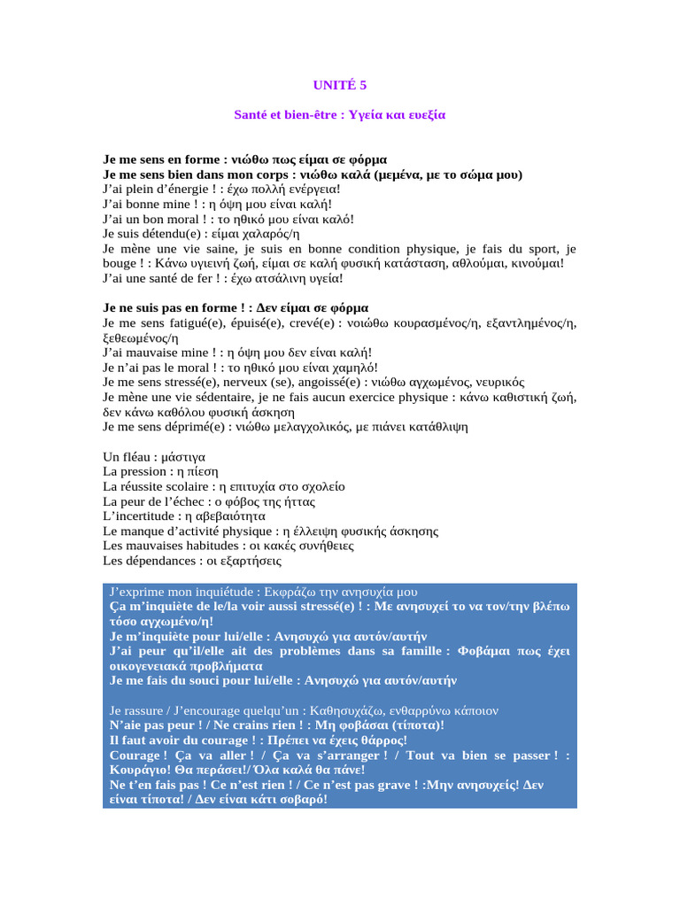 Sante Et Bien Etre | PDF