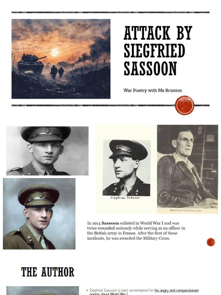 Attack by Siegfried Sassoon Ms Brunton | PDF