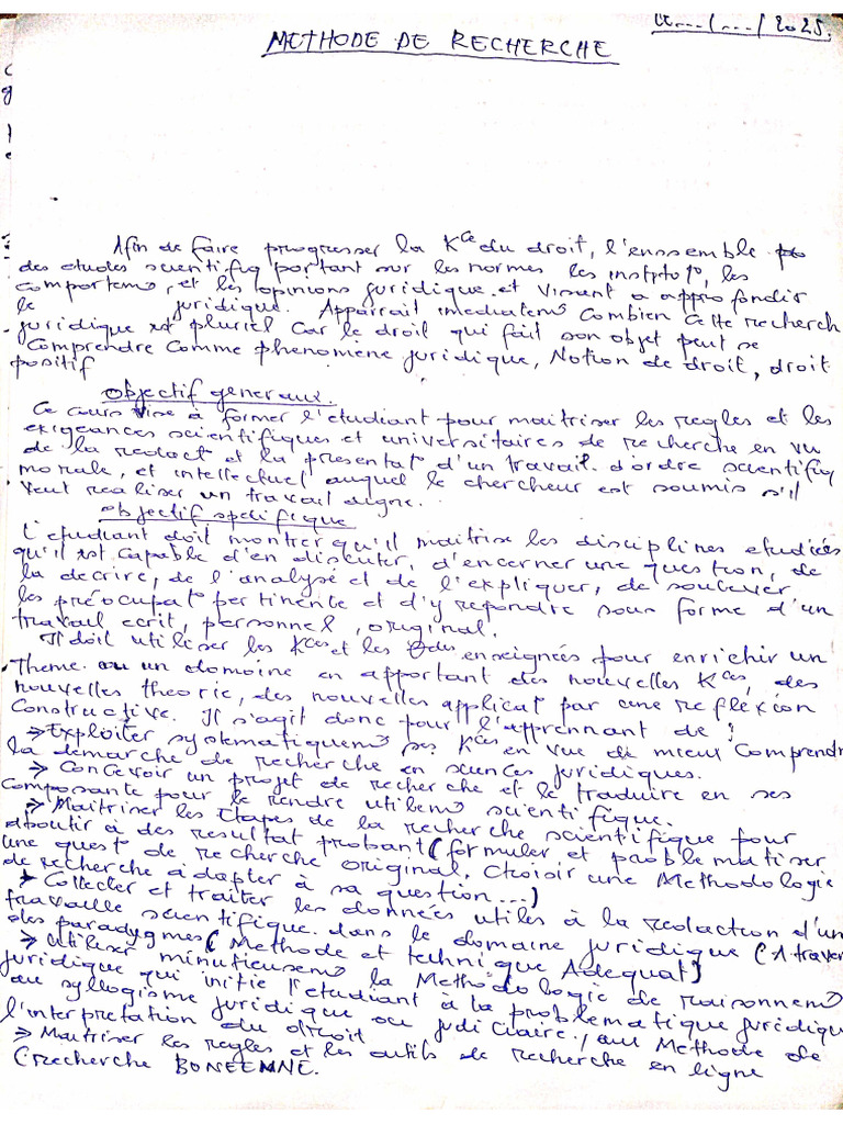 Cours de Méthodologie de Recherche | PDF