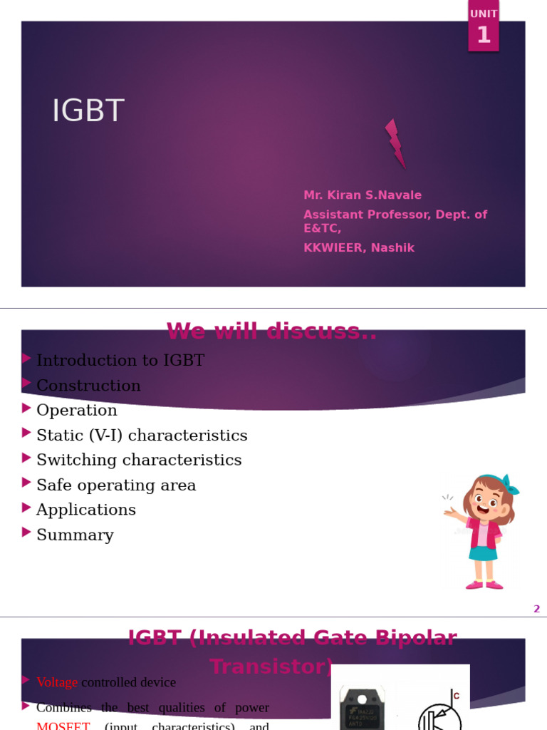 IGBT Overview: Construction, Operation & Characteristics | PDF | Field ...
