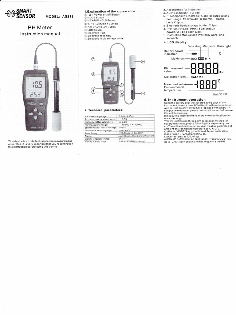 Manual_PHmeter | PDF