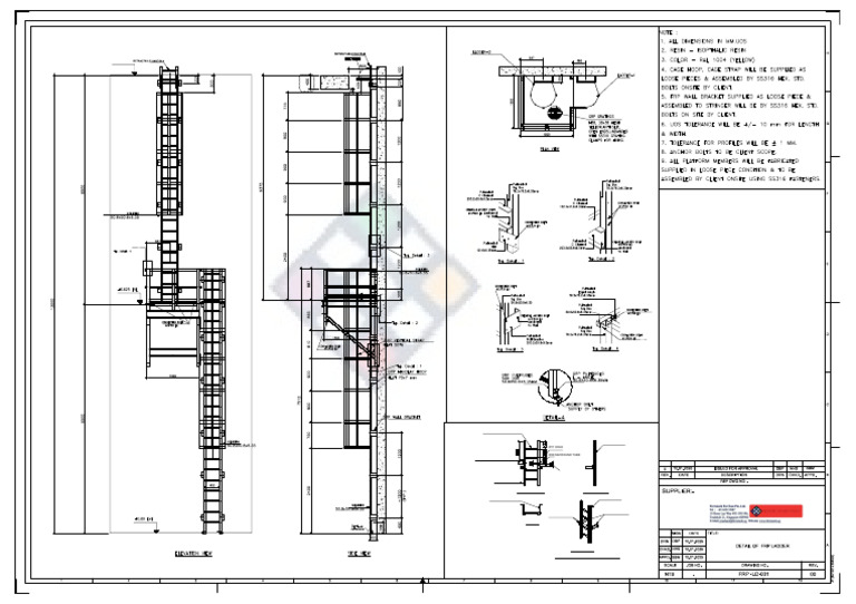 FRP Ladder Detail DRG - 01 | PDF