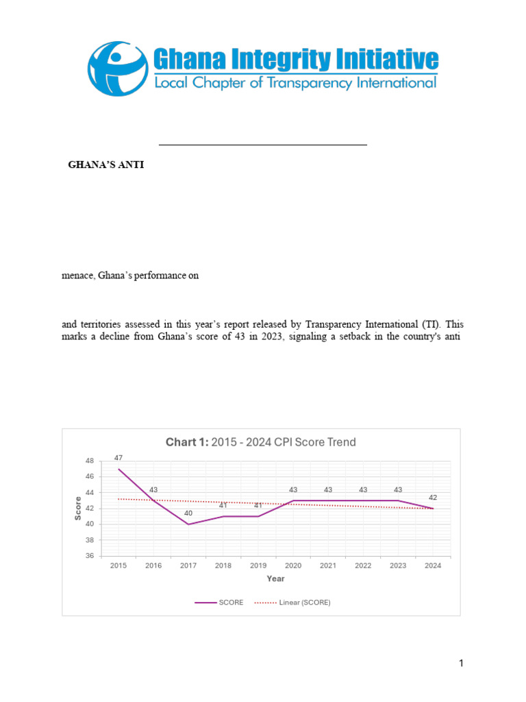 Final Gii Press Release Cpi 2024 | PDF | Corruption | Ghana