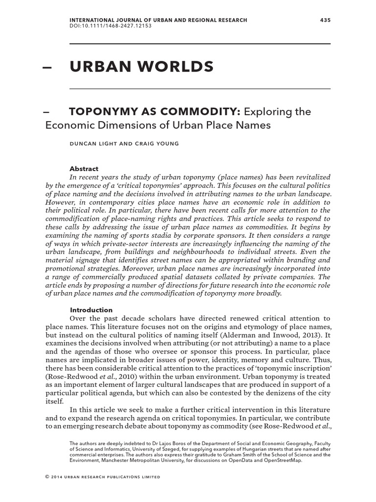 Toponymy | PDF | Neoliberalism | Brand