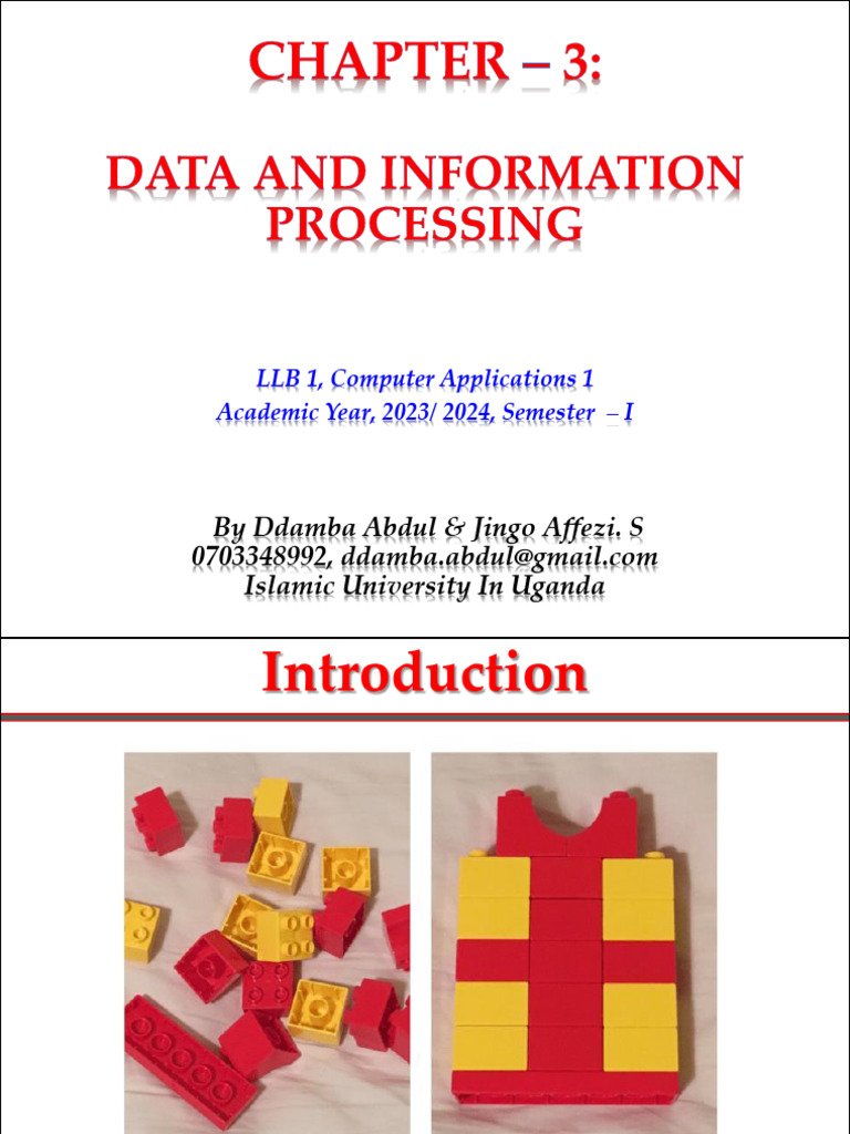 Chap 3 - Data & Information Processing - 1 Slide per Page | PDF | Data ...