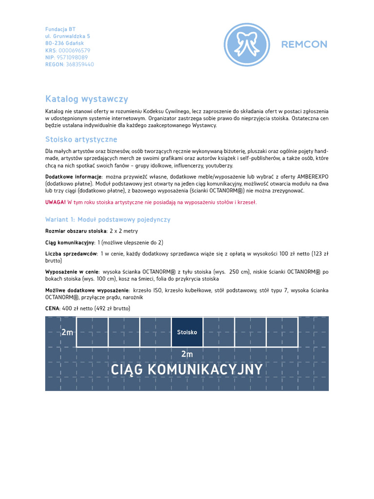 Festiwal Remcon 2025 - Katalog Wystawczy | PDF