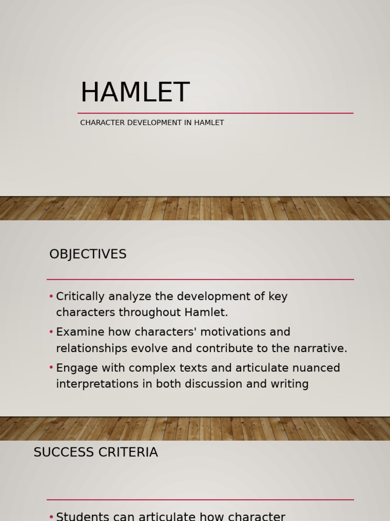 Character Analysis in Hamlet | PDF | Hamlet
