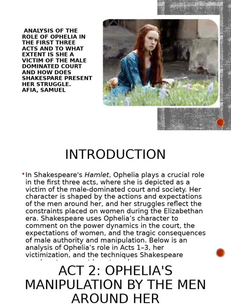 Analysis of The Role of Ophelia in | PDF | Hamlet | Social Psychology