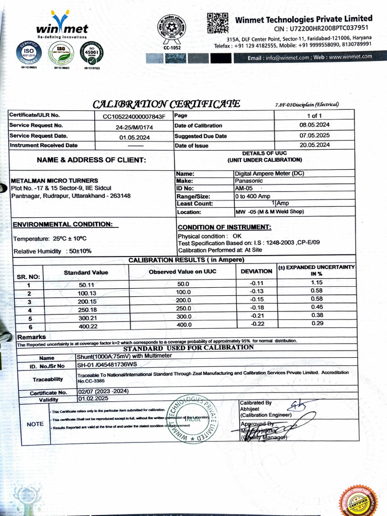 Calibration - Welding Machine | PDF