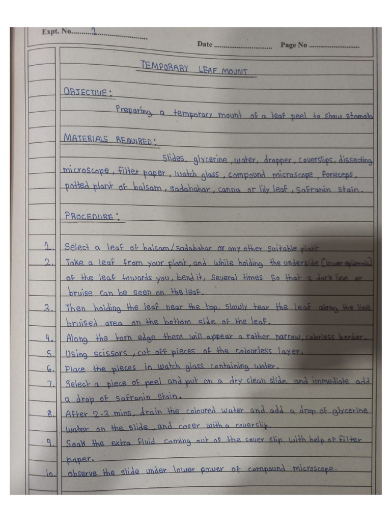 Biology Practicals | PDF