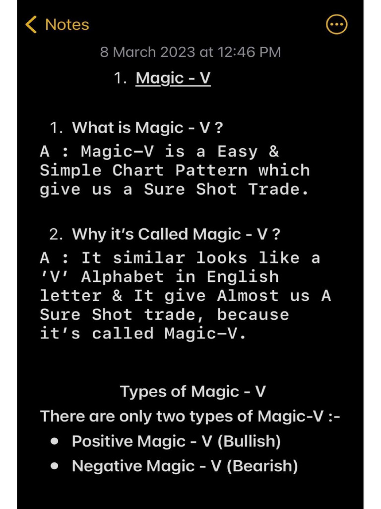 Magic - V - A To Z PDF by Trader Arjun | PDF