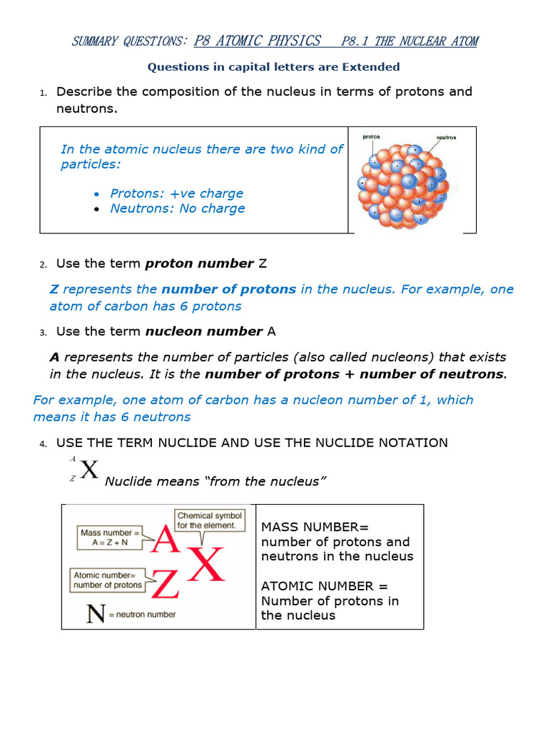Nuclear Atom Composition and Isotopes | PDF
