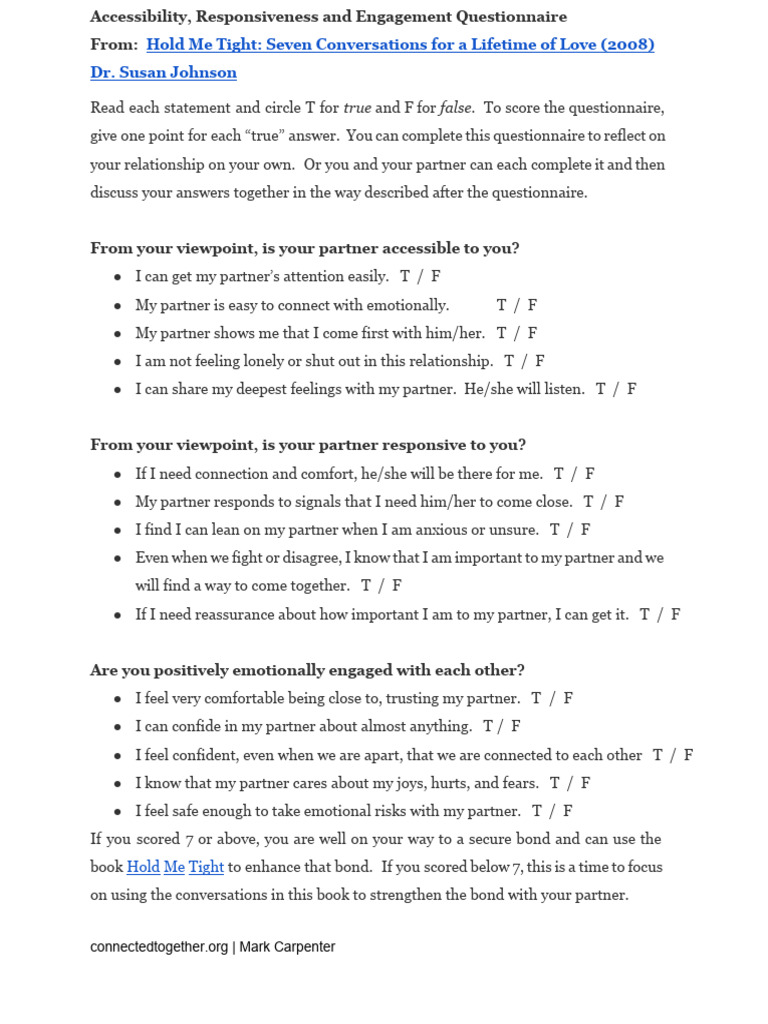 Accessibility Responsivenessand Engagement Questionnaire | PDF ...