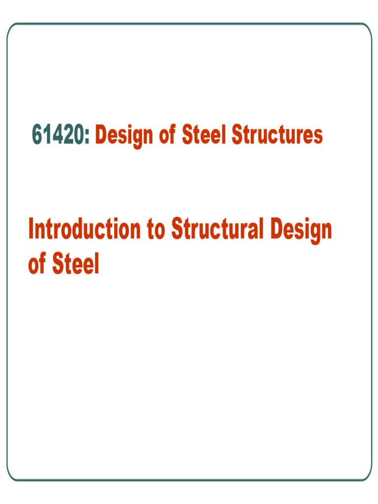 G+1 Steel Design NOTES | PDF | Structural Load | Applied And ...