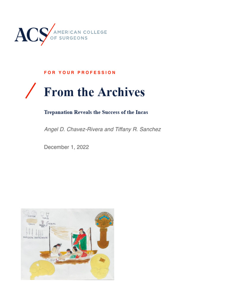 Trepanation Reveals the Success of the Incas | ACS | PDF