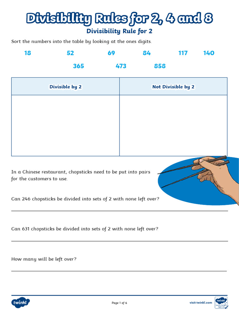 T M 1666091040 Ks2 Divisibility Rules For 2 4 and 8 Activity Sheets Ver ...