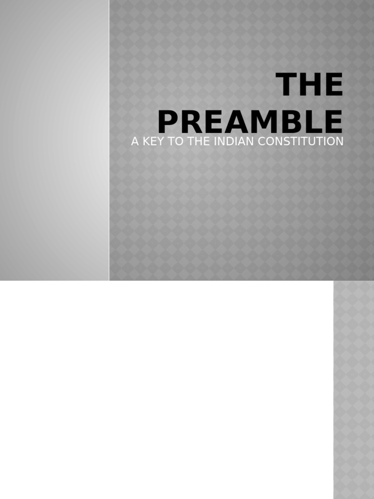 THE PREAMBLE | PDF
