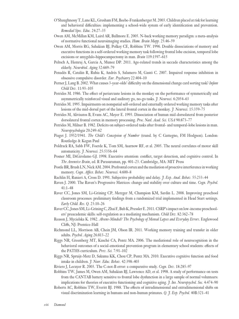 Executive Functions (Glissé (E) S) 3 | PDF | Executive Functions | Working Memory