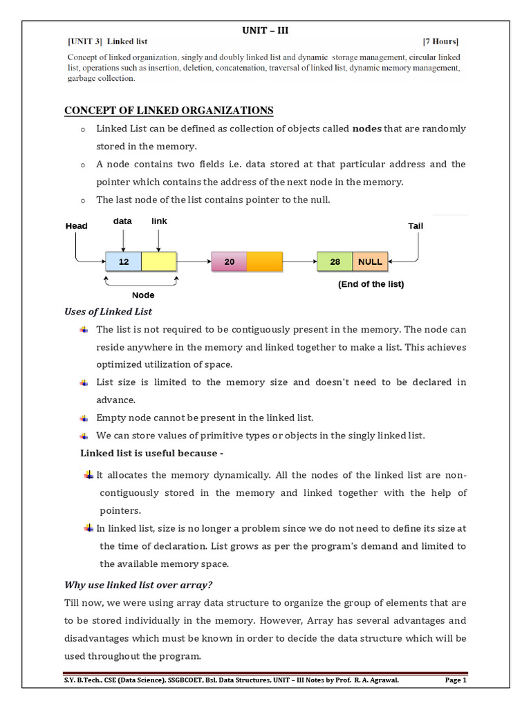 Understanding Linked Lists in Data Structures | PDF | Pointer (Computer Programming) | Software ...