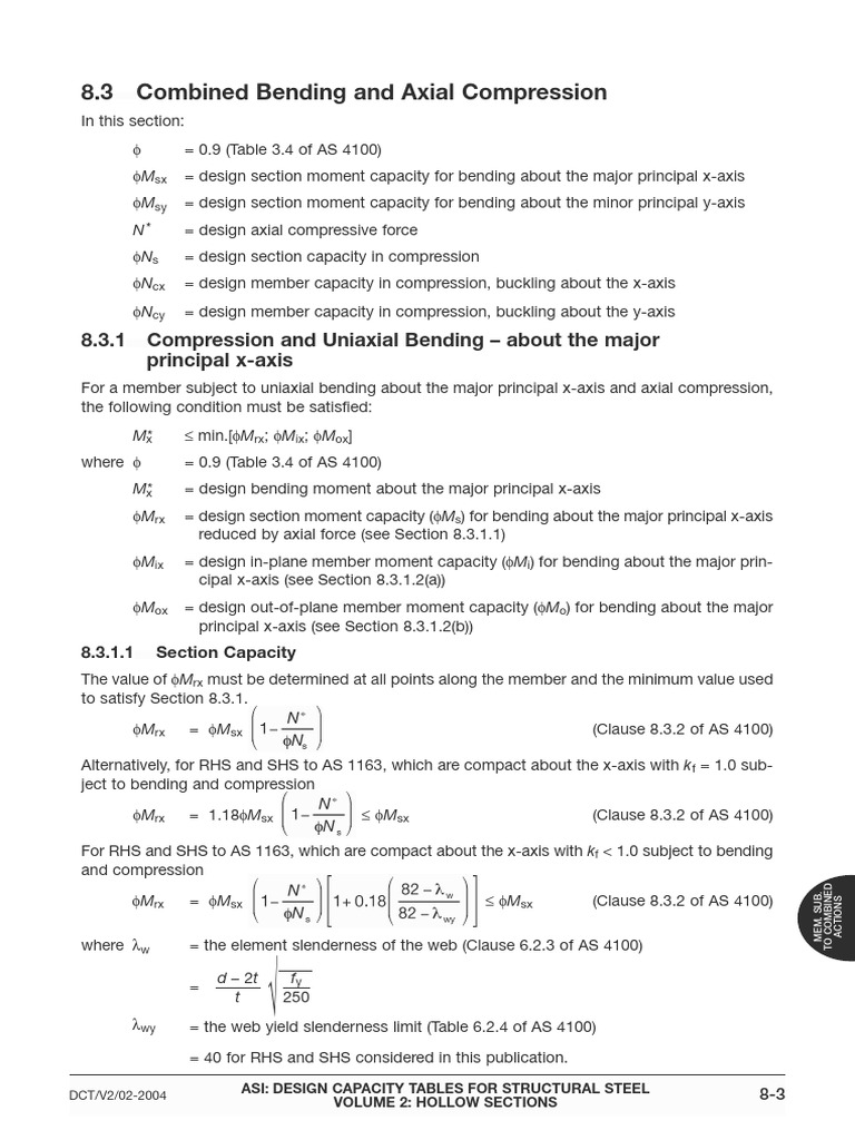 combined-bending-and-axial-compression-of-hollow-sections_bk140 | PDF ...