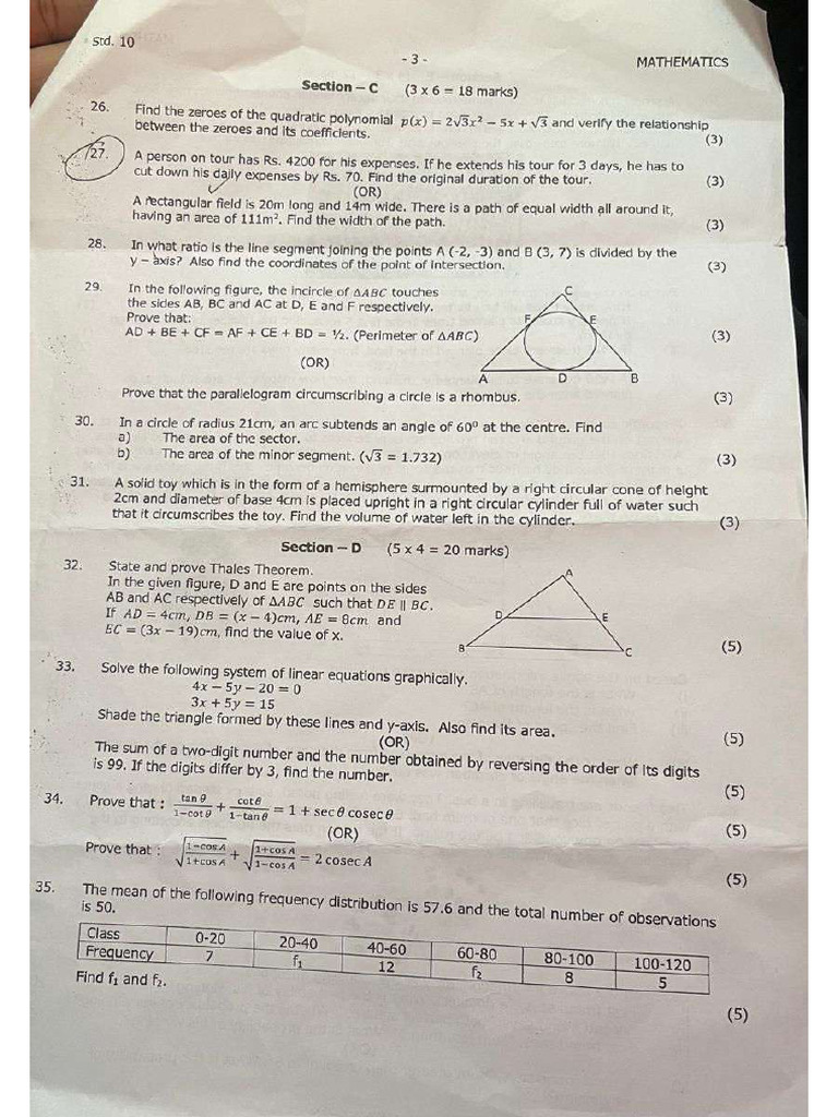 Pre Board - Paper | PDF