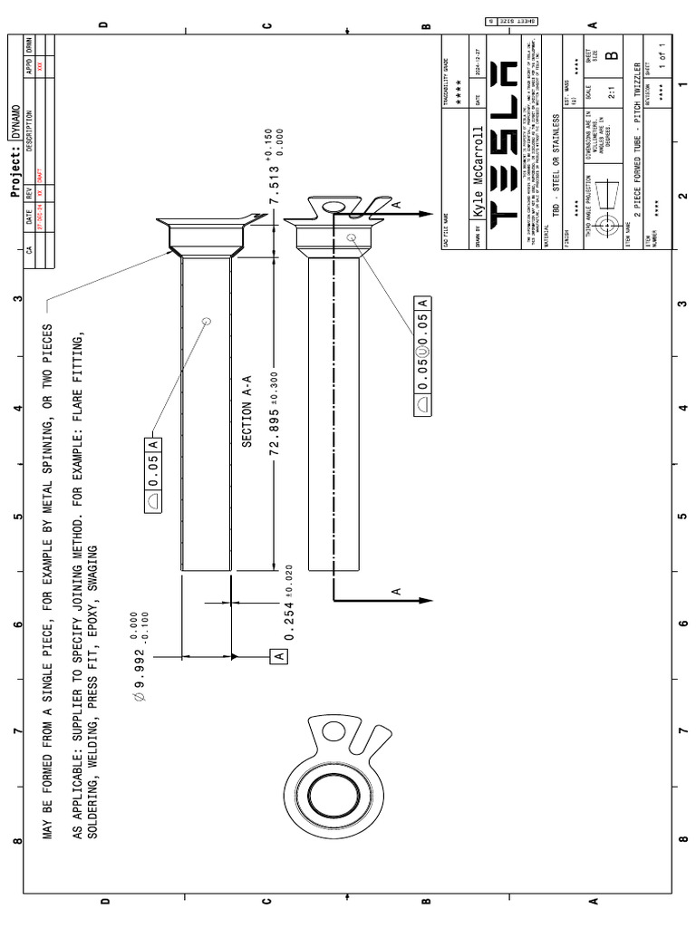 2 Piece Formed Tube - Pitch Twizzler | PDF