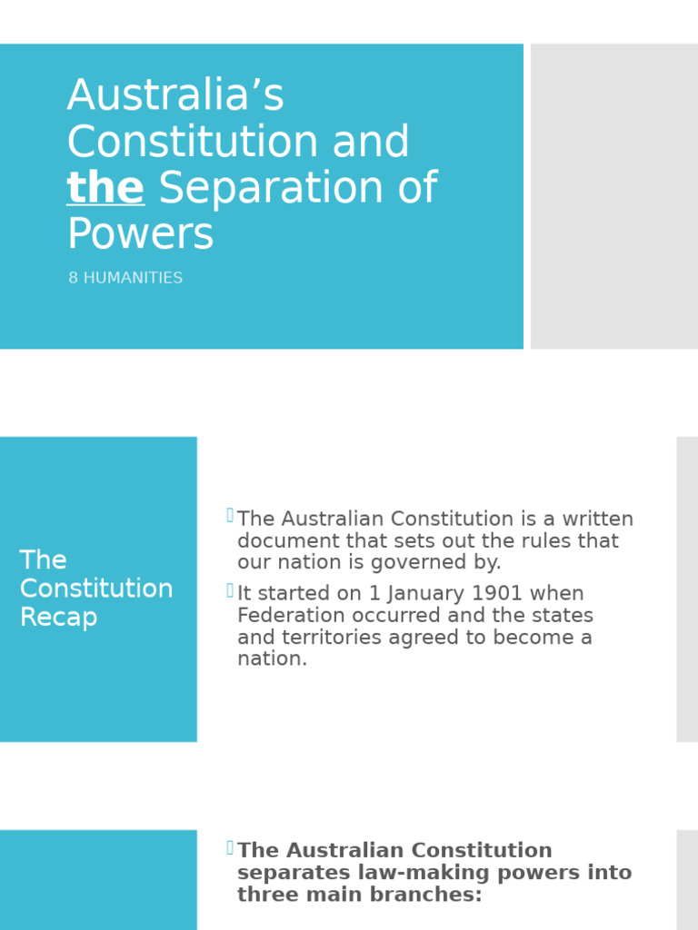 Australia's Constitution & Powers | PDF | Legislature | Australia