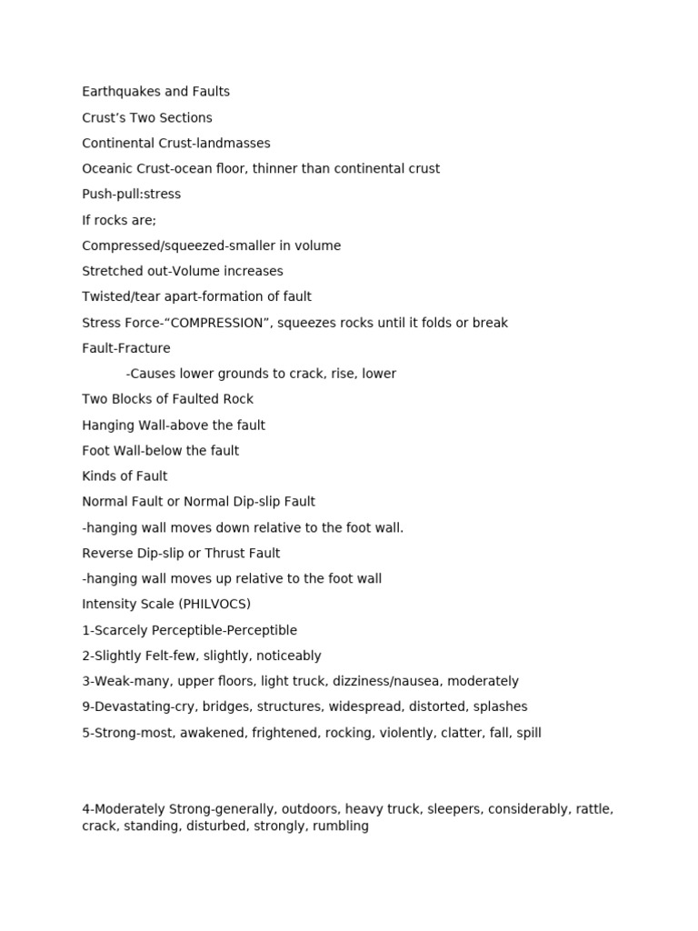Earthquakes and Faults | PDF