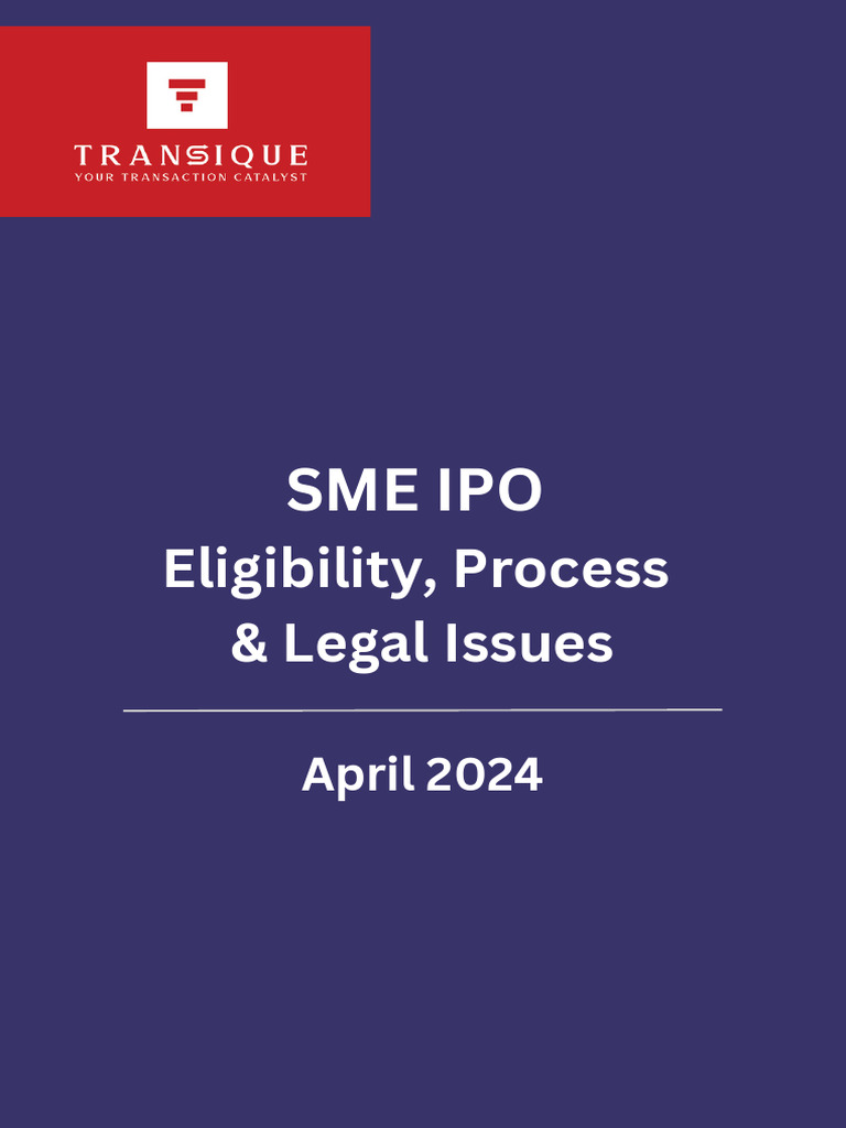 Sme Ipo Eligibility Process And Legal Issues Pdf Initial Public Offering Stocks